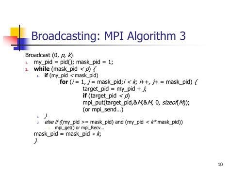 Ppt Lecture 8 Architecture Independent Mpi Algorithm Design