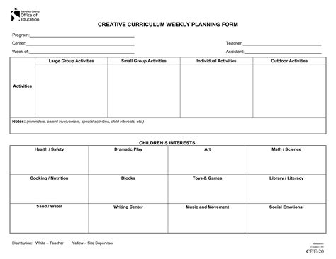 Curriculum Plan Template