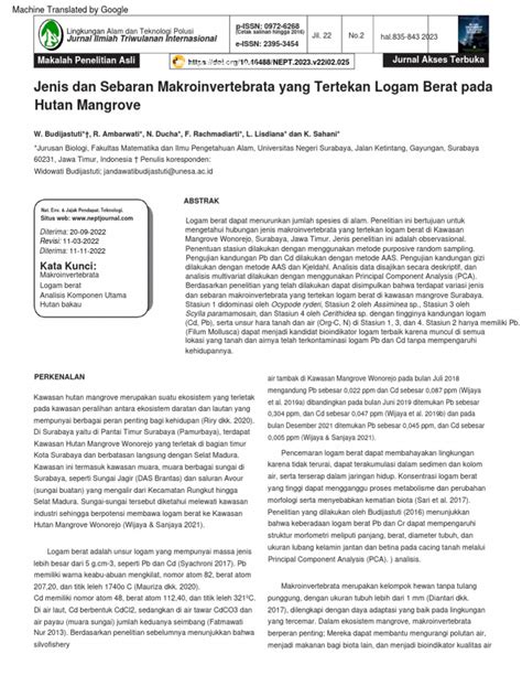 Types And Distribution Of Macroinvertebrates Stres Pdf