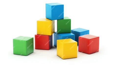 Premium Photo Colorful Wooden Blocks Stacked In A Pyramid Shape On A