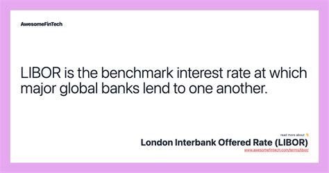 London Interbank Offered Rate Libor Awesomefintech Blog