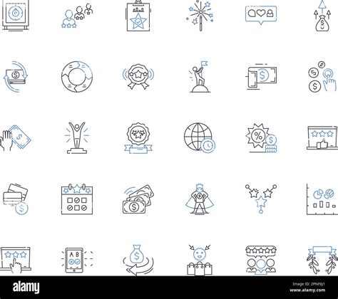 Asset Evaluation Line Icons Collection Valuation Metrics Estimation