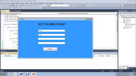 C Keydown Event Youtube