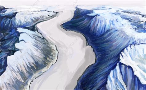 Melting Glacier 1 Of 3 Illustration Stock Image C027 9914 Science Photo Library