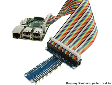 Cabo Flat Para Pinos Gpio Adaptador De Protoboard Para Raspberry Pi 4