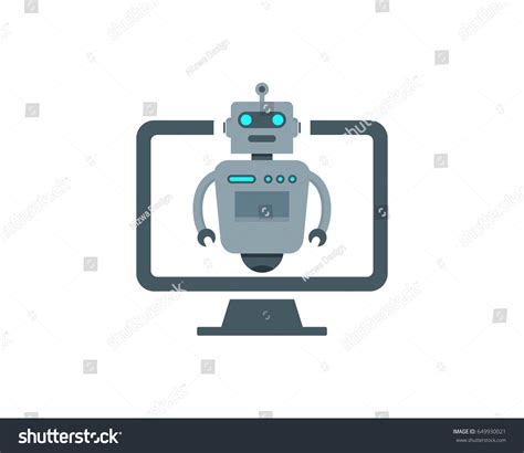 Robot Computer Icon Logo Design Element Stock Vector Royalty Free