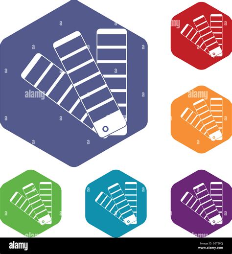 Paint Color Selection Booklet Icons Set Stock Vector Image Art Alamy