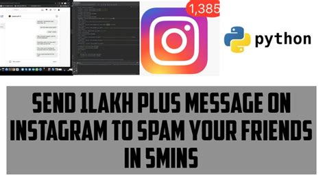 Instagram Bot With Python Send Multiple Messages On Instagram To Spam😱 Youtube