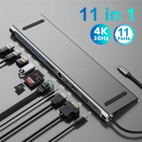 Usb Hub Docking Station Usb C Hub 3 0 Hdmi Usb Splitter หลายพอร์ต Type C Extensor Usbc Dock