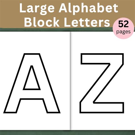 large printable alphabet letters printable large block letters