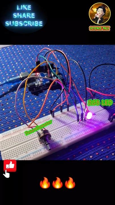 Controlling Rgb Led With Potentiometer Shorts Ytshorts Youtube