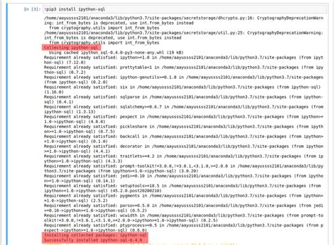 How To Install Ipython Sql Package In Jupyter Notebook Geeksforgeeks