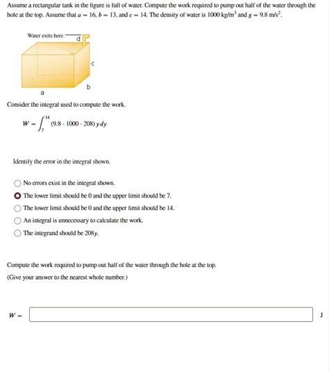 SOLVED Assume A Rectangular Tank In The Figure Is Full Of Water