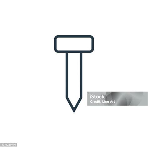 노동절 컨셉에서 네일 아이콘 벡터 손톱 편집 가능한 스트로크의 얇은 선 그림 웹 및 모바일 앱 로고 인쇄 미디어에 사용하기 위한 네일 선형 사인 0명에 대한 스톡 벡터 아트