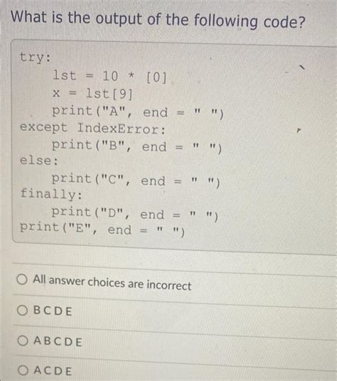Solved What Is The Output Of The Following Program Def