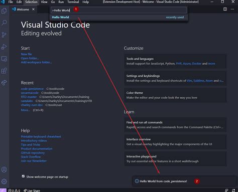 Using Visual Studio Code Extensions For Persistence Secarma