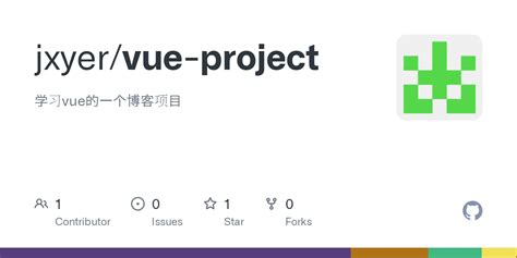 GitHub jxyer vue project 学习vue的一个博客项目