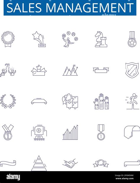 Sales Management Line Icons Signs Set Design Collection Of Marketing Planning Forecasting