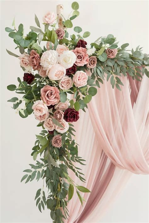Wedding Flower Packages In Dusty Rose And Cream Wedding Arch Flowers