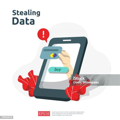 암호 피싱 공격 개인 데이터를 훔치는 웹 방문 페이지 배너 프리젠 테이션 소셜 및 인쇄 미디어 템플릿에 대한 인터넷 보안 개념