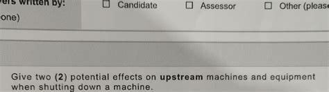 Solved Ers Written By CandidateAssessorOther Pleaseone Give Chegg Com