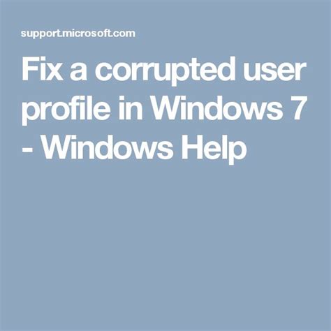 Fix A Corrupted User Profile In Windows Windows 8 Windows User Profile