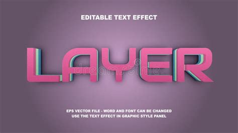Editable Text Effect Layer 3d Vector Template Stock Vector Illustration Of Alphabet