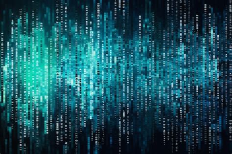 D Programming Background With Abstract Binary Code Premium Ai