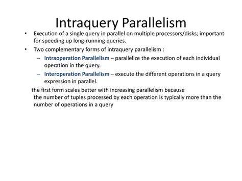 Interquery Parallelism Ppt Download