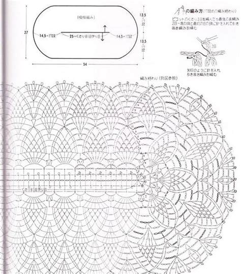 Схема овальной салфетки нежность крючком