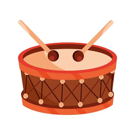 Drum And Drumsticks Percussion Musical Instrument Isolated Icon Vector Art At Vecteezy