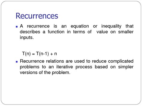 Solution Recurrence Relation Algorithm Studypool