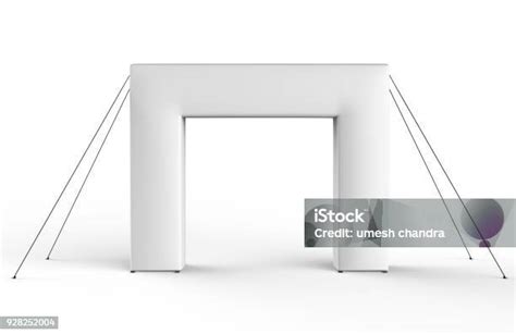 빈 평방 풍선 아치 튜브 또는 이벤트 입구 게이트 3d 렌더링 그림입니다 아치 건축적 특징에 대한 스톡 사진 및 기타 이미지 아치 건축적 특징 배너 표지판 마라톤