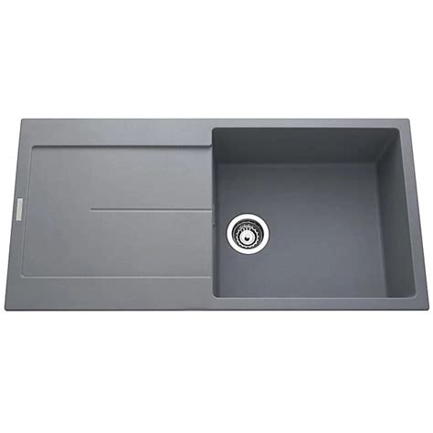 Astini Quadro Xl 10 Bowl Granite Croma Grey Reversible Kitchen Sink