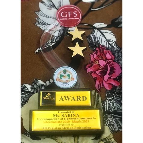 Sabina Saleem On Linkedin Recently I Got An Award As An Appreciation Of Getting Highest Marks In
