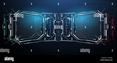 Hud Control Panel High Tech Screen Digital Hologram Frame Futuristic
