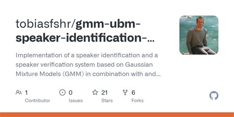 Github Tobiasfshrgmm Ubm Speaker Identification Verification