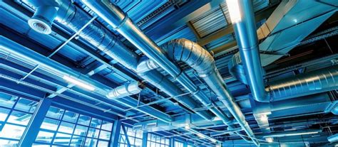 Industrial Ventilation System A Network Of Pipes And Ducts Premium Photo