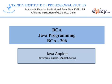 Java Programming Introduction To Java Applet Programs Pptx