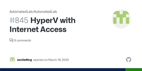 HyperV With Internet Access Issue 845 AutomatedLab AutomatedLab