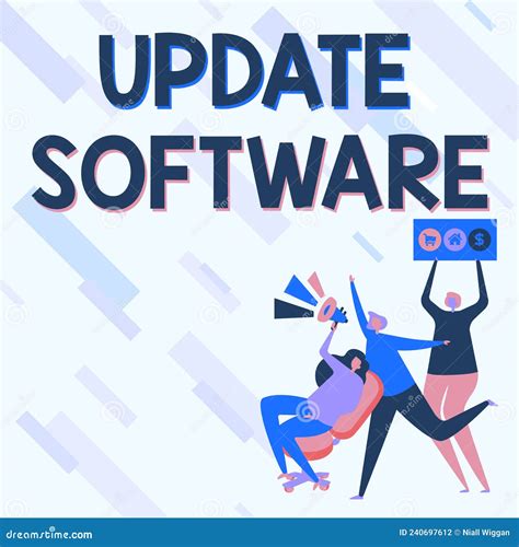 Text Sign Showing Update Software Internet Concept Replacing Program