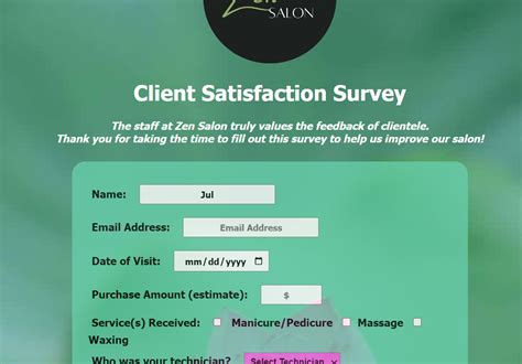 Github Juleberry Mocksalonsurvey Html Css Mock Survey Created With Html And Css As A Project