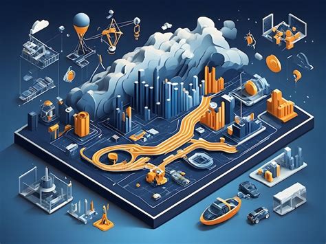 Premium Ai Image Isometric Data Visualization Illustration