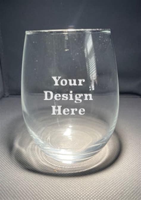 Custom Etched Wine Glass Etsy