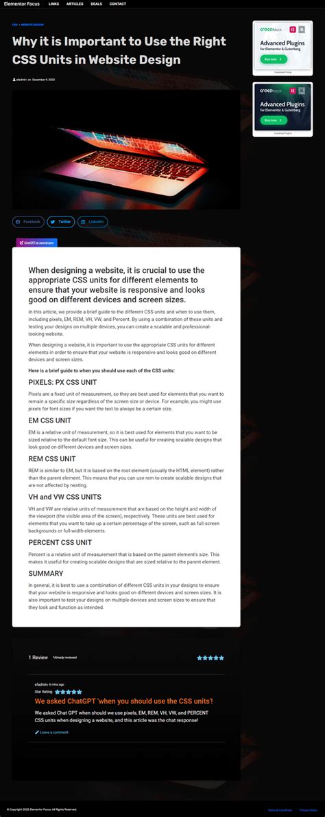 I Asked Chatgpt When You Should Use The Css Units Rjetenginecrocoblock