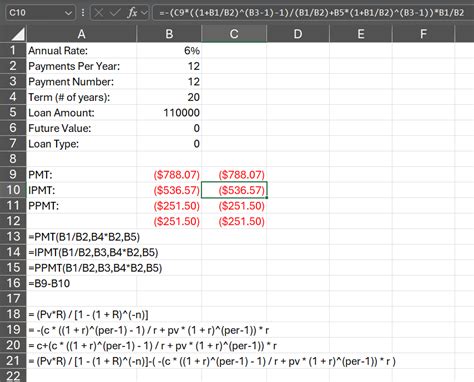 Worksheet Function What Would Be The The Mathematical Equivalent Of This Excel Formula Ppmt