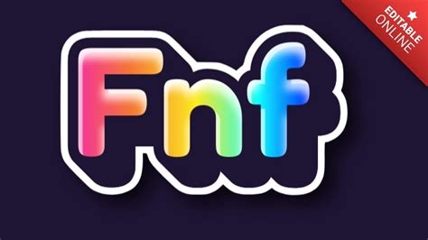 Fnf Rainbow D Text Effect Generator