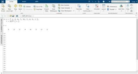 Funkcja Diff W Matlab