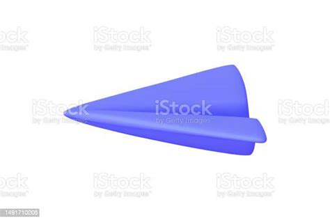 3d 렌더링 보라색 벡터 종이 비행기 아이콘입니다 정보 개념을 보냅니다 흰색 배경에 벡터 그림입니다 그라데이션에 대한 스톡 벡터 아트 및 기타 이미지 Istock