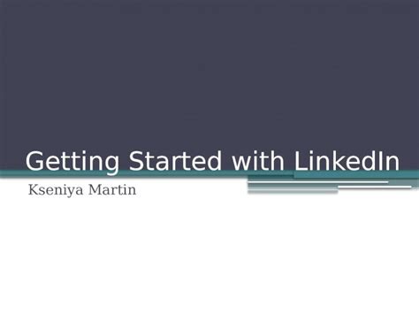 Pptx Linkedin Basic Profile Tutorial Dokumentips